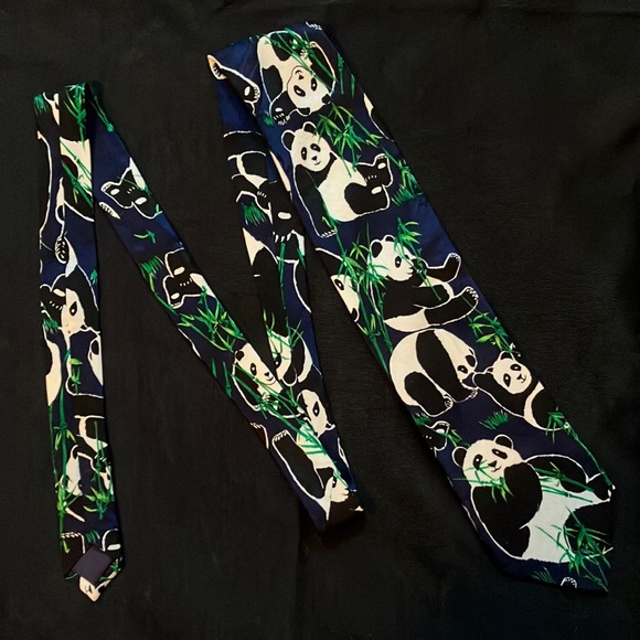 Addiction | Accessories | Vintage 99s Addiction Silk Mens Tie Panda ...